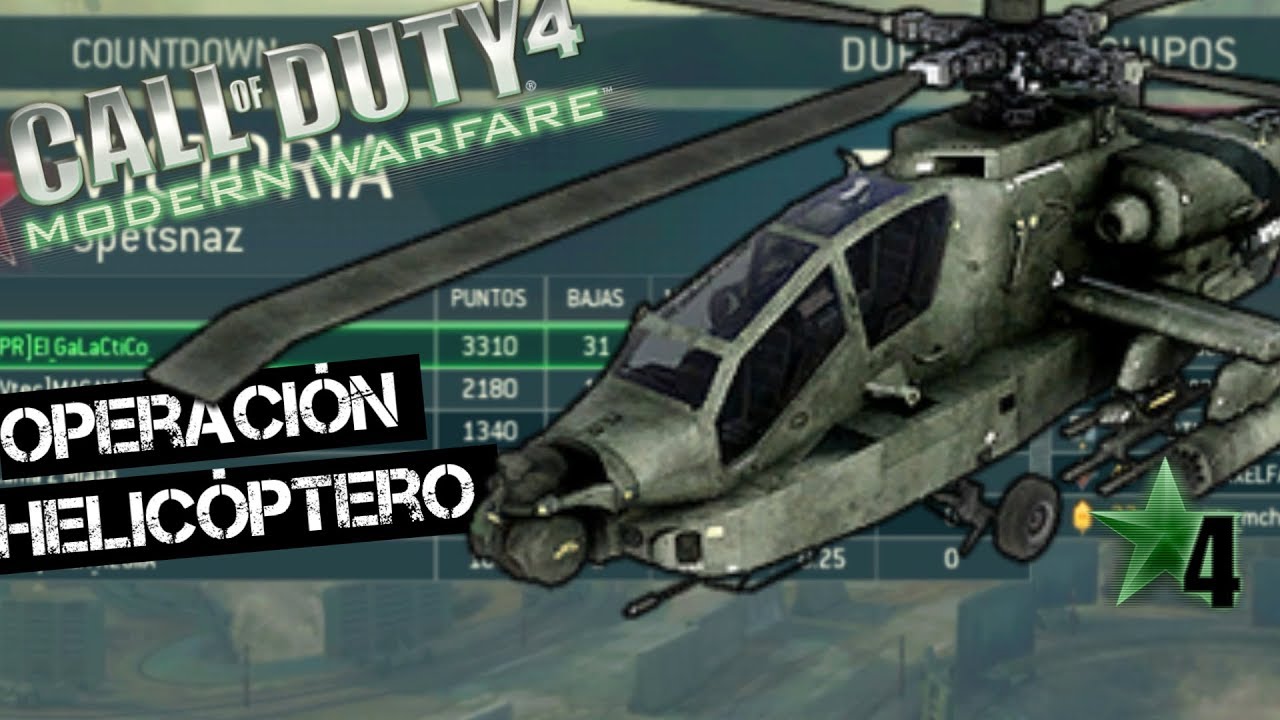 Operación Helicóptero Call of duty 4 Remastered Gameplay 🎮 - YouTube