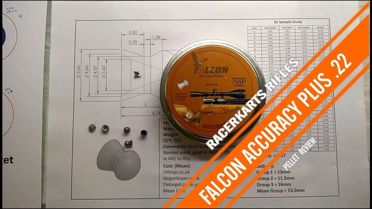 Falcon Accuracy Plus (5.52) .22 - Air Rifle Pellet Review #2 - YouTube