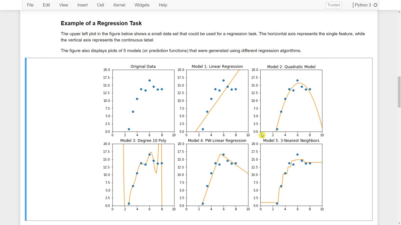 21.3 - Example of a Regression Task - YouTube