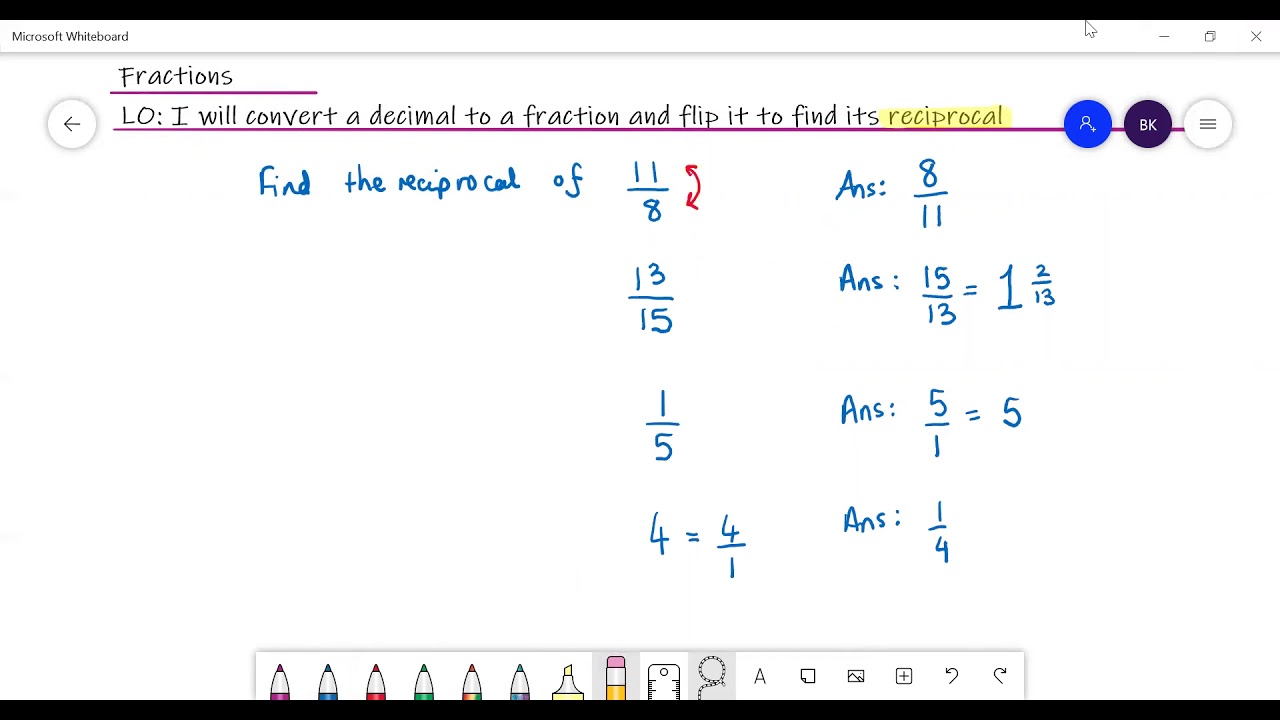 Finding The Reciprocal Of A Decimal YouTube