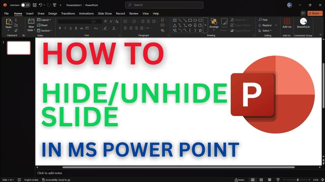 How to Hide or Unhide a Slide in PowerPoint | Seamlessly Customize Your Presentation Flow - YouTube