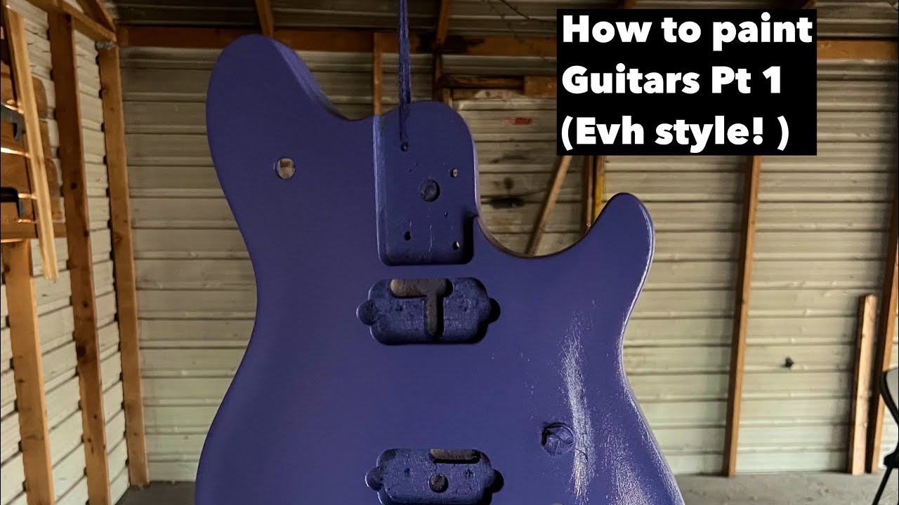 How to paint guitars evh style pt1 - YouTube