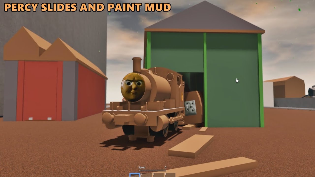 THOMAS AND FRIENDS Crashes Surprises Percy Slides and Paint MUD ...