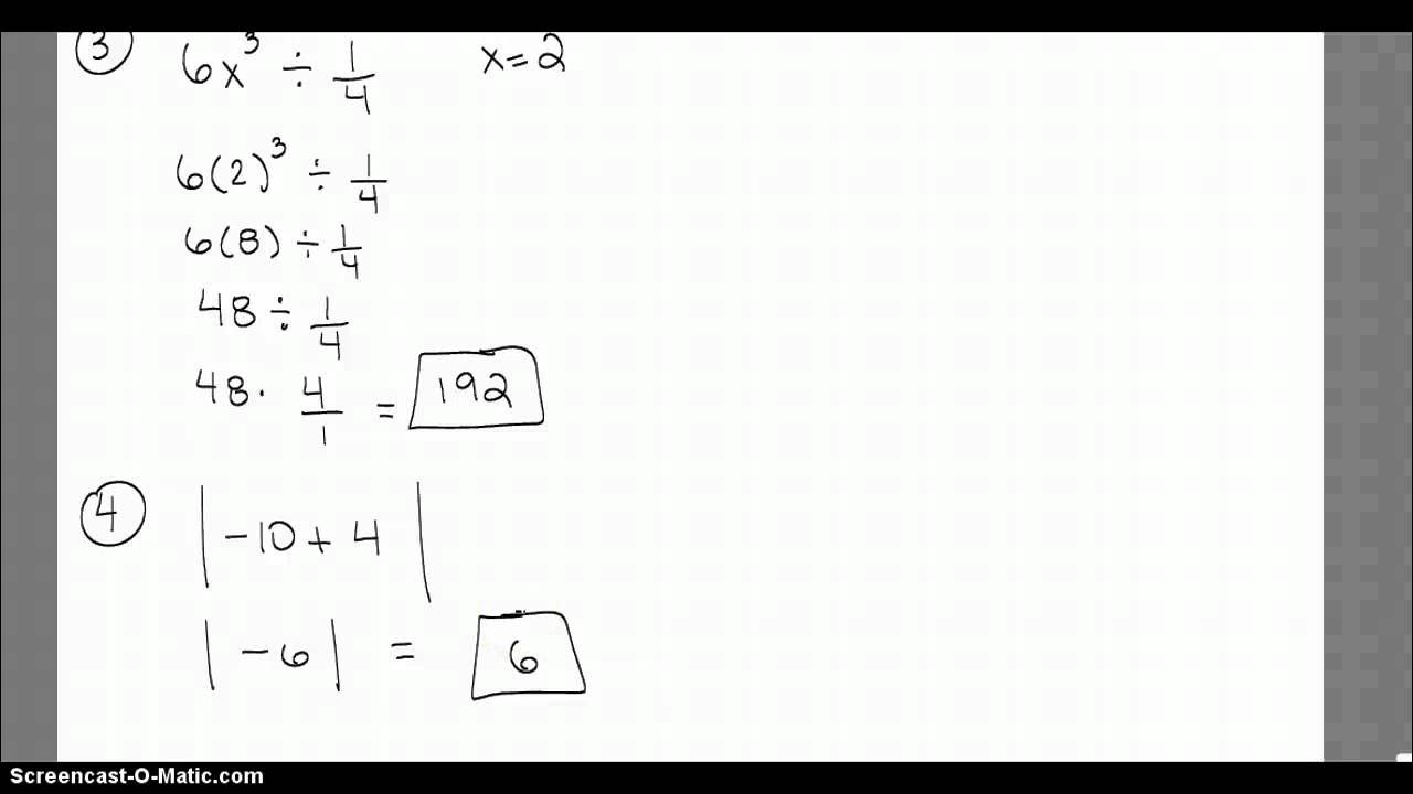 Algebra Midterm Review - YouTube