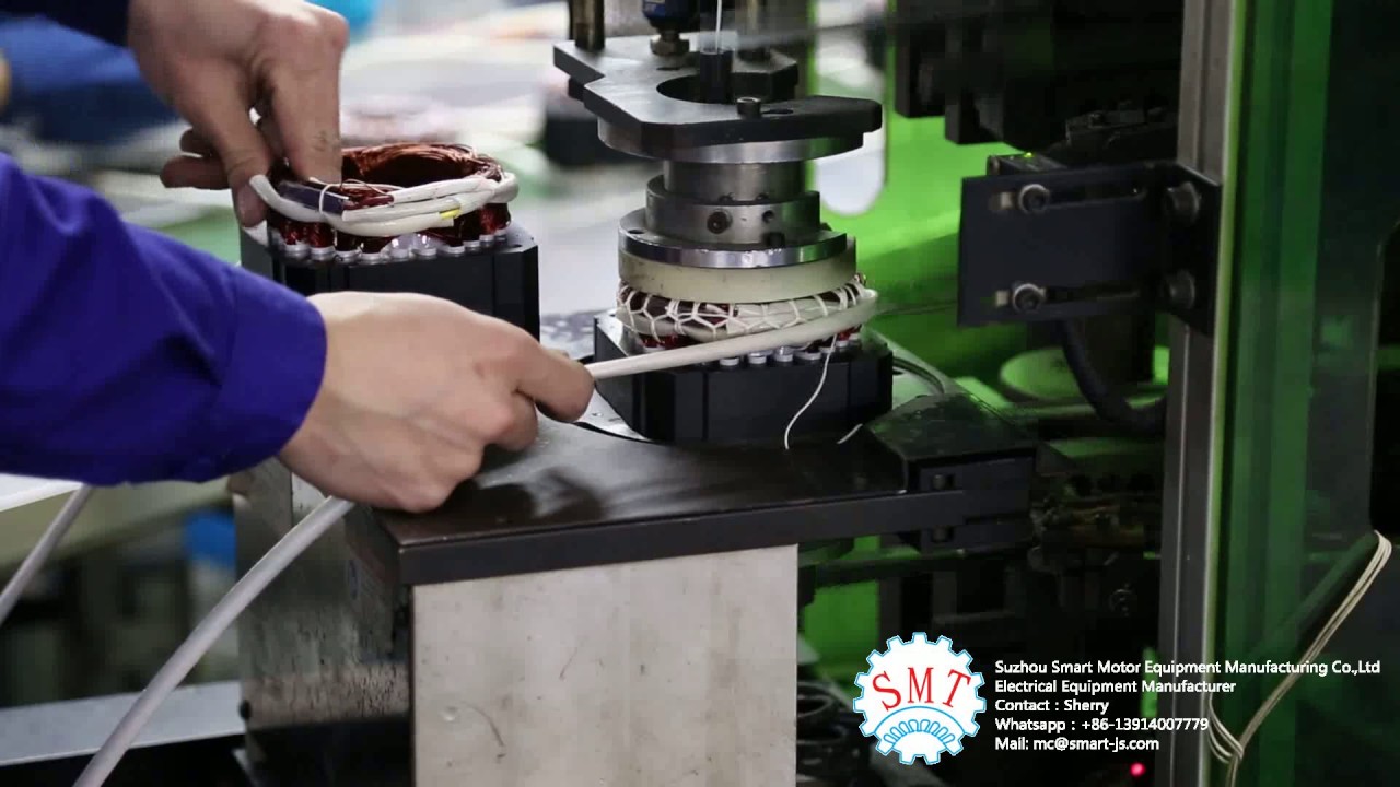 Fan Wahsing Machine Motor Motor Stator Coil Lacing Machine - YouTube