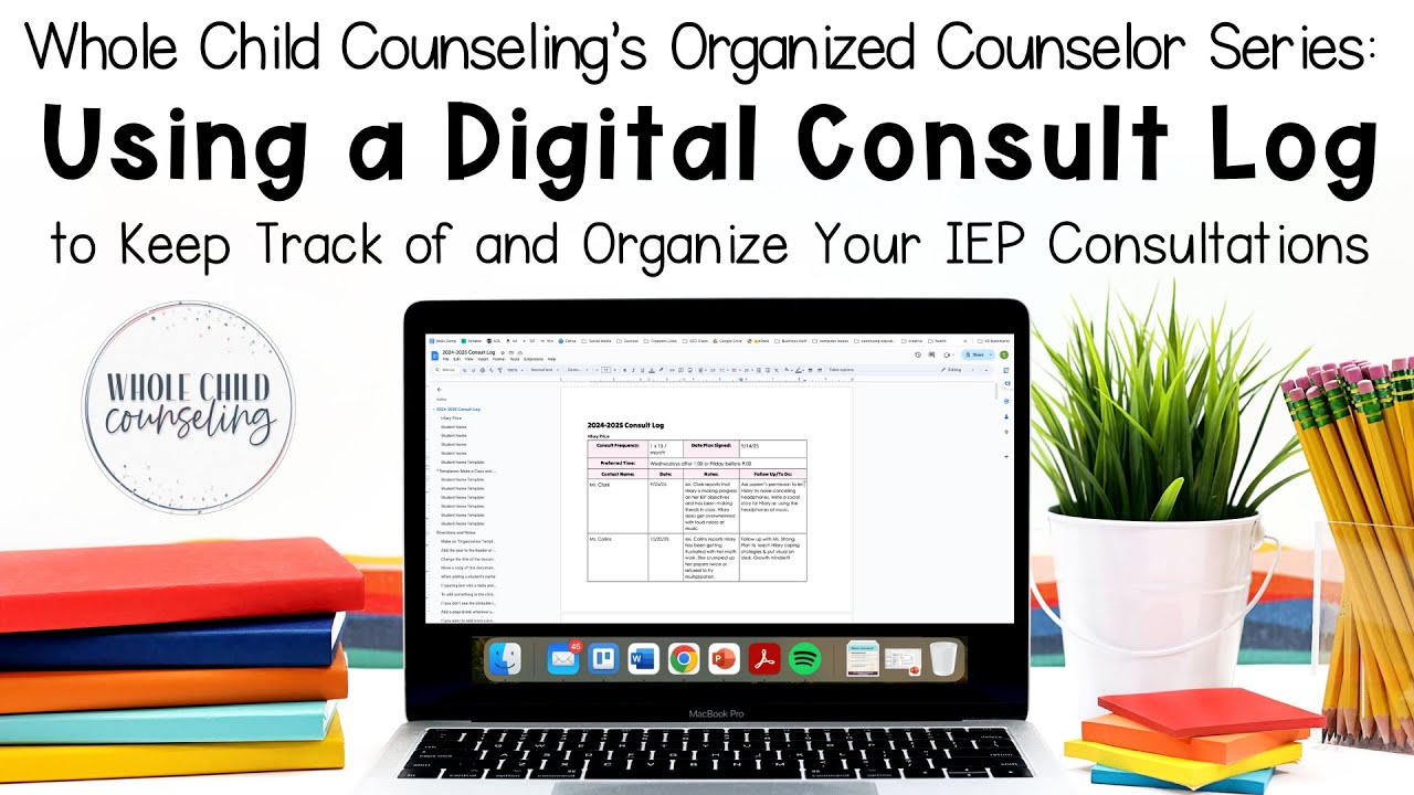 Organized Counselor Series: How to Use a Consult Log for IEP ...