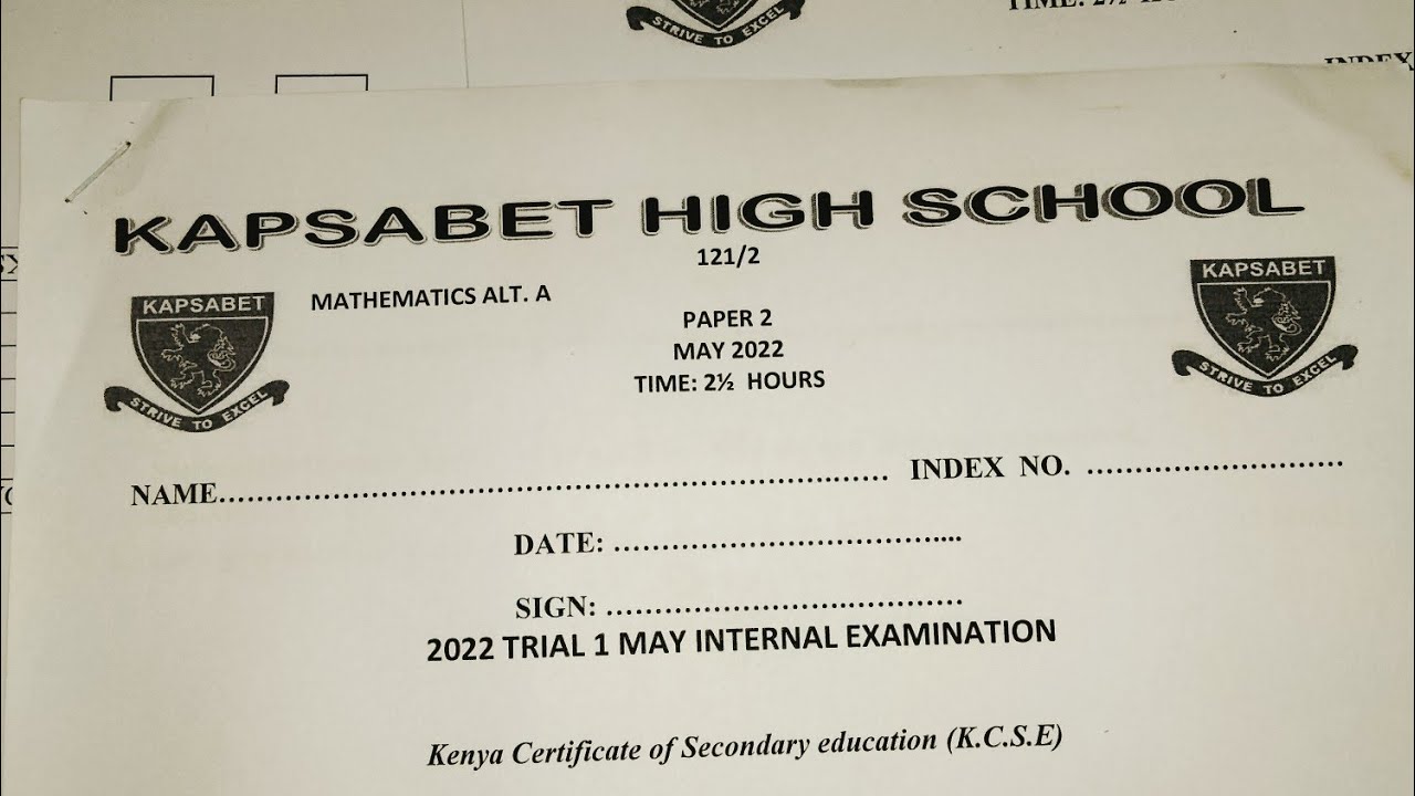 PROBABILITY: KAPSABET BOYS' MOCK 2022 - YouTube