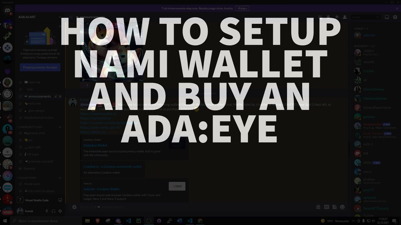 How to setup Nami Wallet and Buy an ADA:EYE - Cardano NFT in less than ...