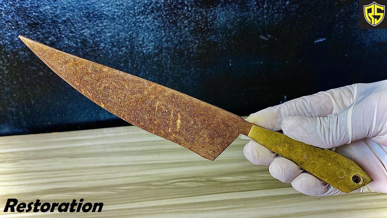 Old Rusty CHEF knife RESTORATION - YouTube