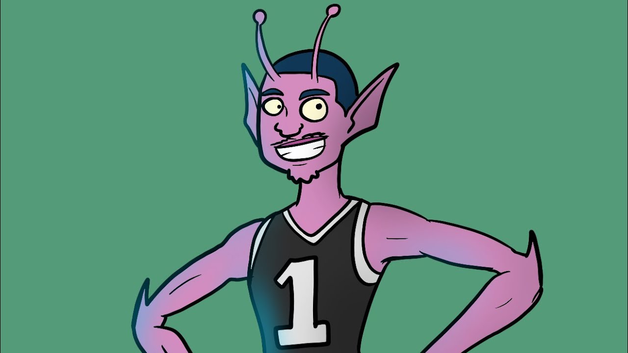 Drawing Victor Wembanyama as an alien in under 10 minutes - YouTube