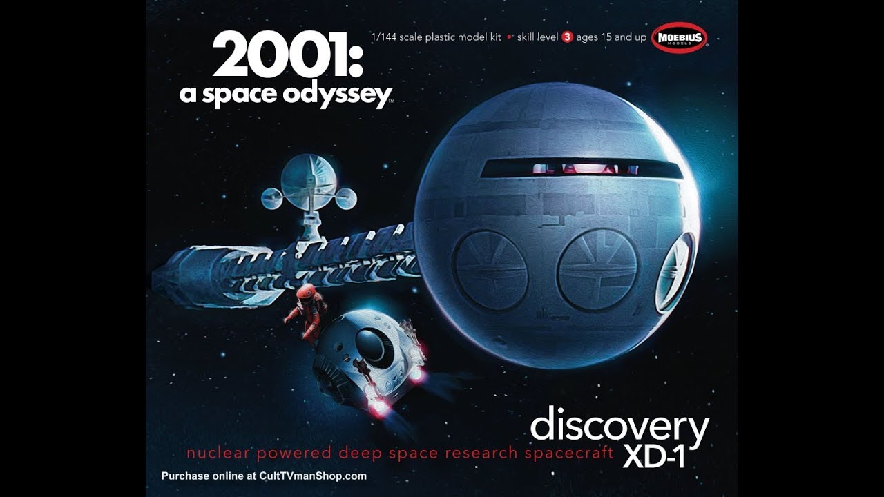 1/144 Moebius Models 2001 Discovery model kit review - YouTube