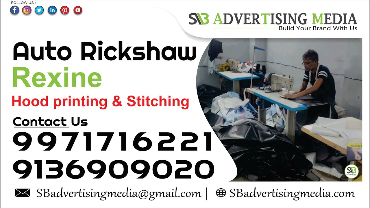 Discover the Art of Auto Rickshaw Rexine Hood Printing & Stitching ...