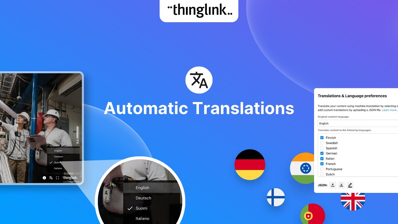 Auto Translation Features in ThingLink - YouTube