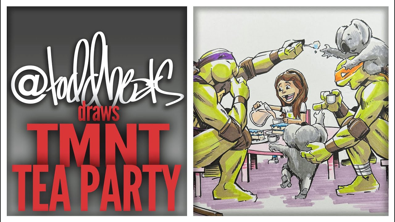 Todd Beats draws a TMNT Tea Party - YouTube