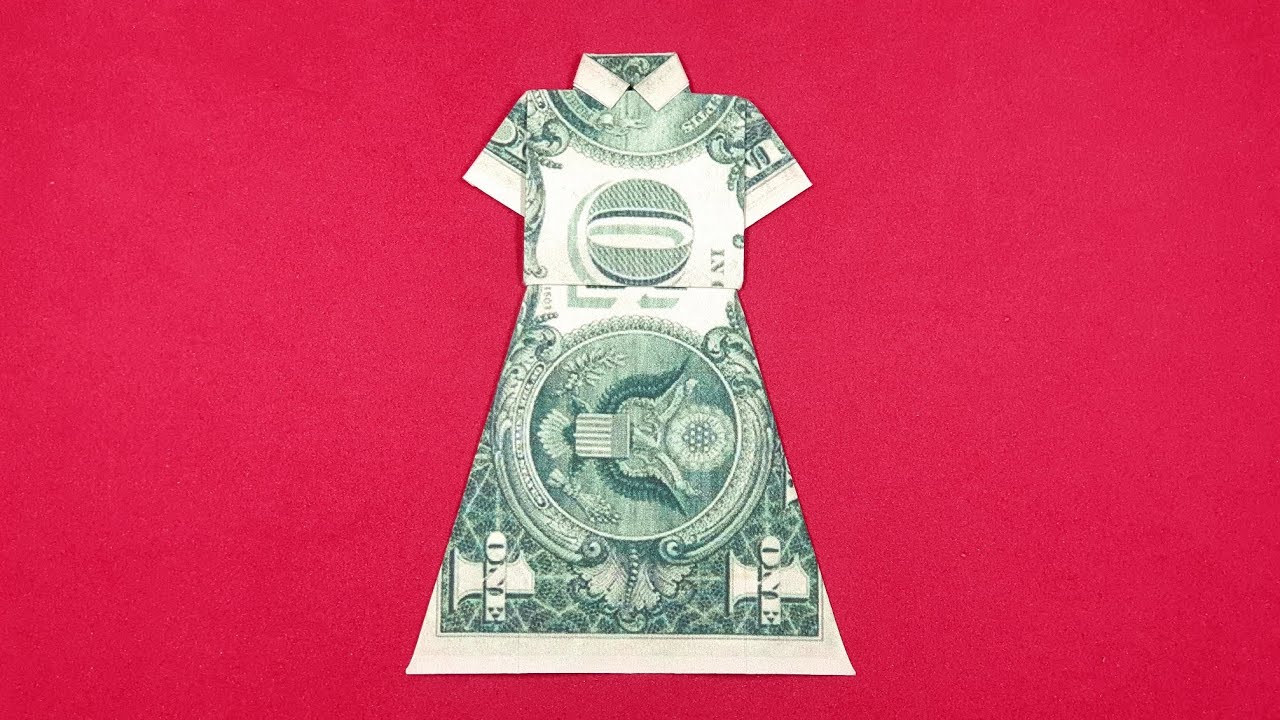 Origami Money Dress Tutorial