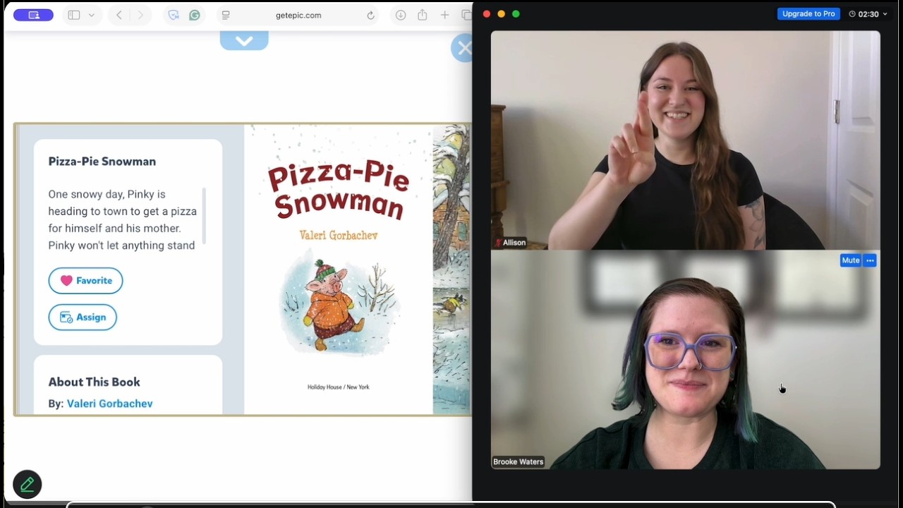 ASL Storytelling with Brooke and Allison: Pizza-Pie Snowman - YouTube