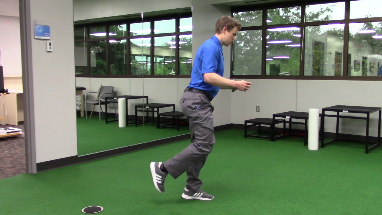 Squat with Backward Foot Slide - YouTube