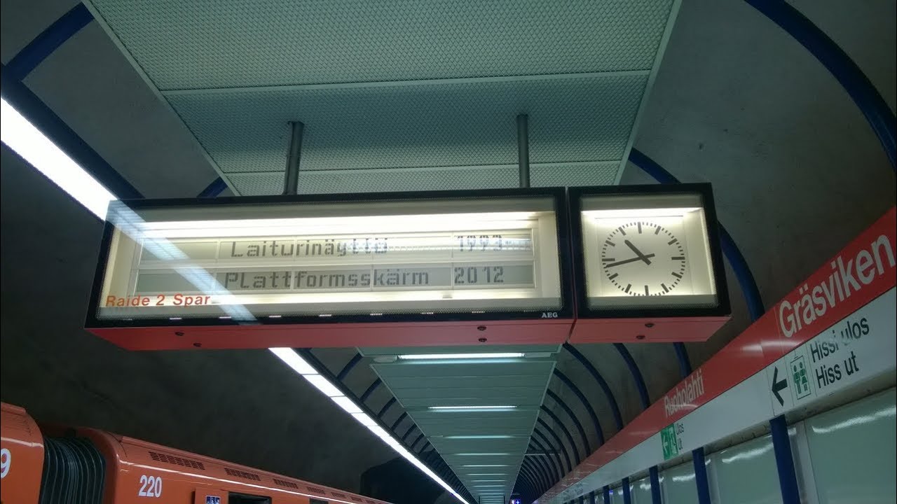 Helsinki Metro M200 goes to terminus sidetrack at Ruoholahti [FullHD ...