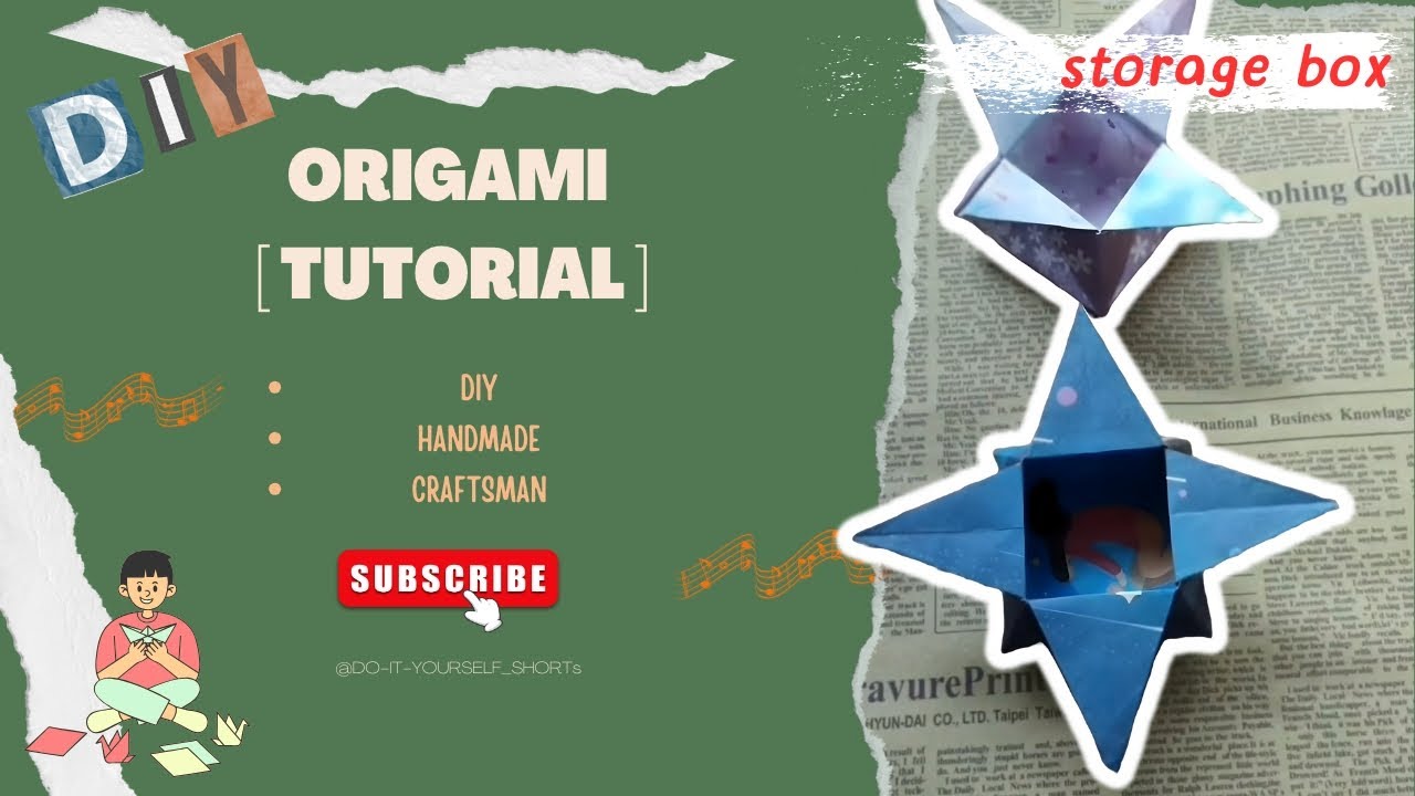 🗂️ [ FULL TUTORIAL ] 📦 Storage Box Origami | Paper Craft - YouTube