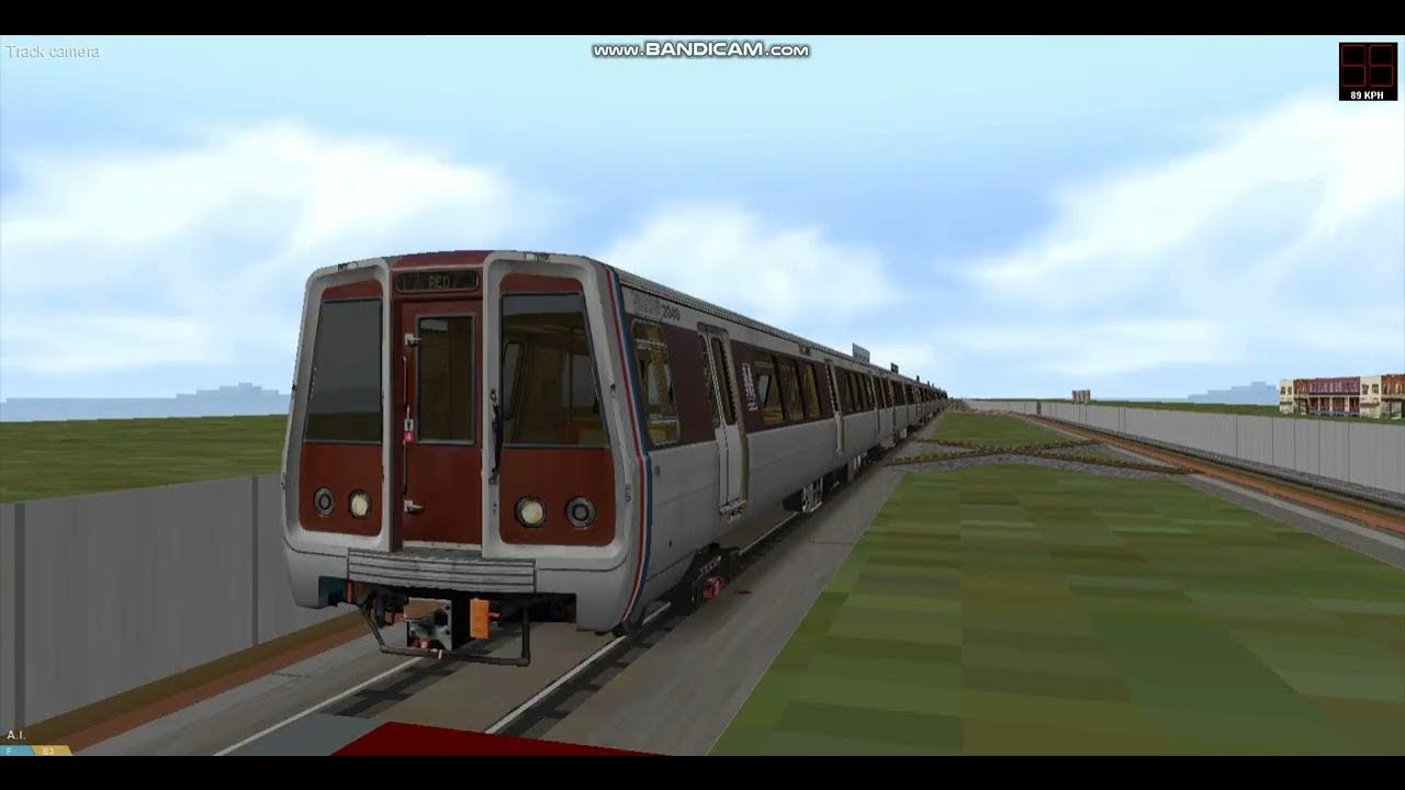 Openbve WMATA Breda 2000 Series Red Line Train Arriving & Departing at Twinbrook - YouTube