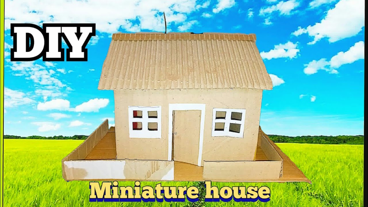 CARDBOARD HOUSE | DIY Miniature cardboad House part 4 - YouTube