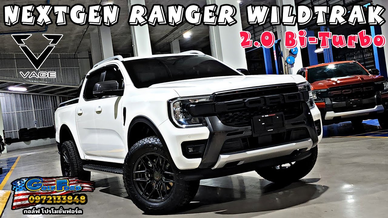 FORD NEXTGEN RANGER WILDTRAK BI-TURBO ขับ2 ใส่ล้อ VAGE WHEEL VF062 สี DGM + ยาง TOYO AT 285/60 ...