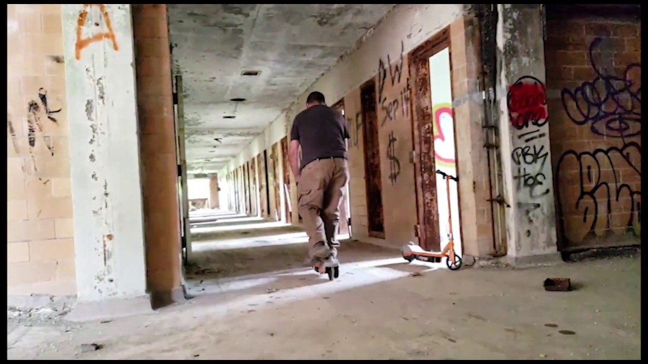 Scooters in Burwash Prison, Exploring an Abandoned Jail on scooters ...