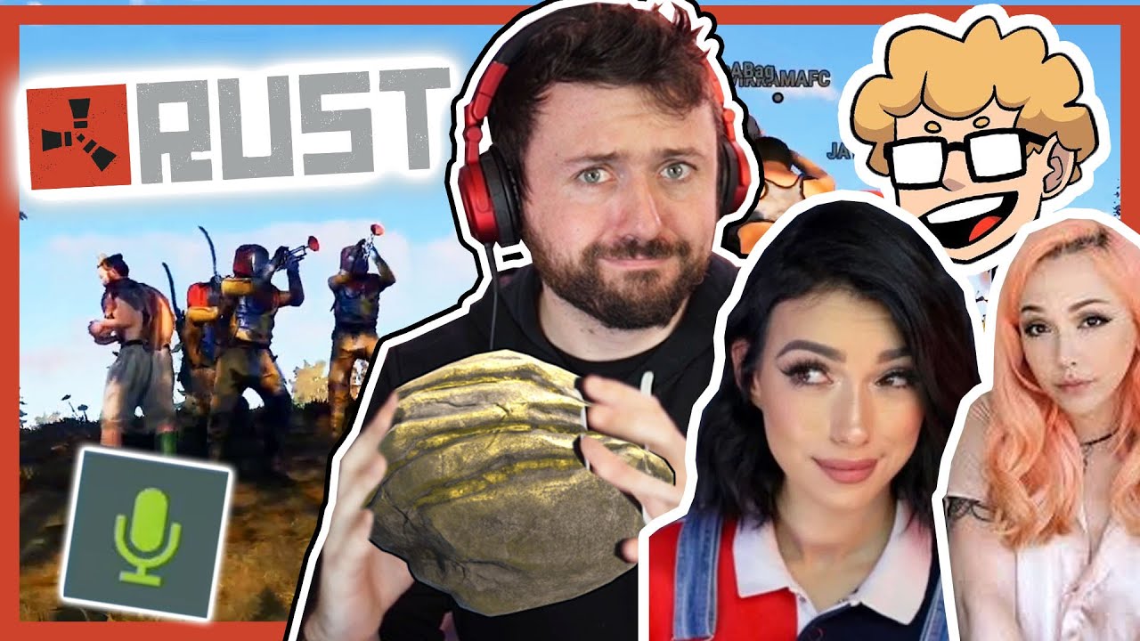 I played Rust for the first time on a huge Streamer Server! | Rust w ...