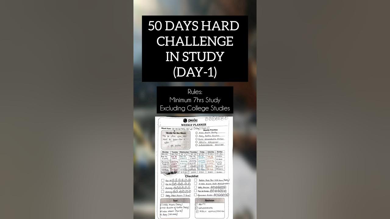 DAY 1 OF 50! I'm embarking on a 50-day study challenge and I'm ready to give it my all... - YouTube