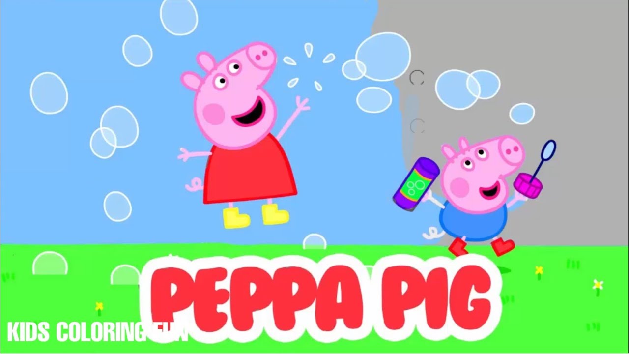 Coloring Book Peppa Pig Coloring Pages for Learning Colors With Peppa ...
