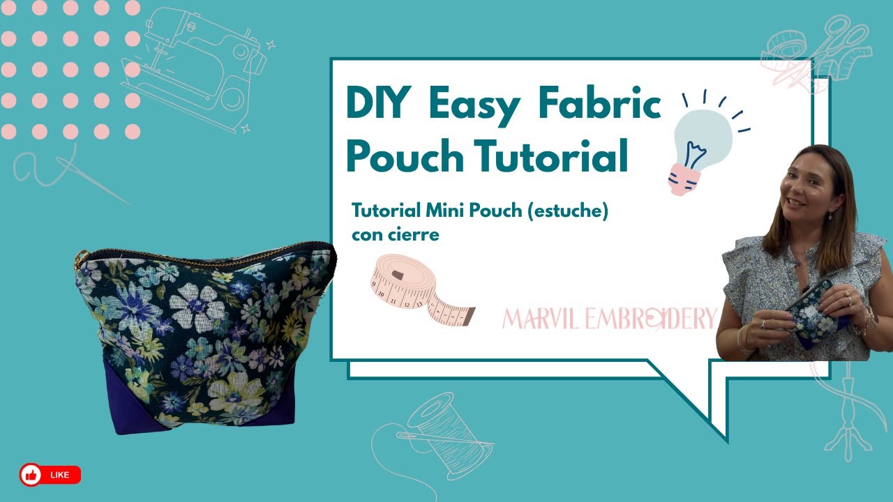 diy mini pouch - YouTube