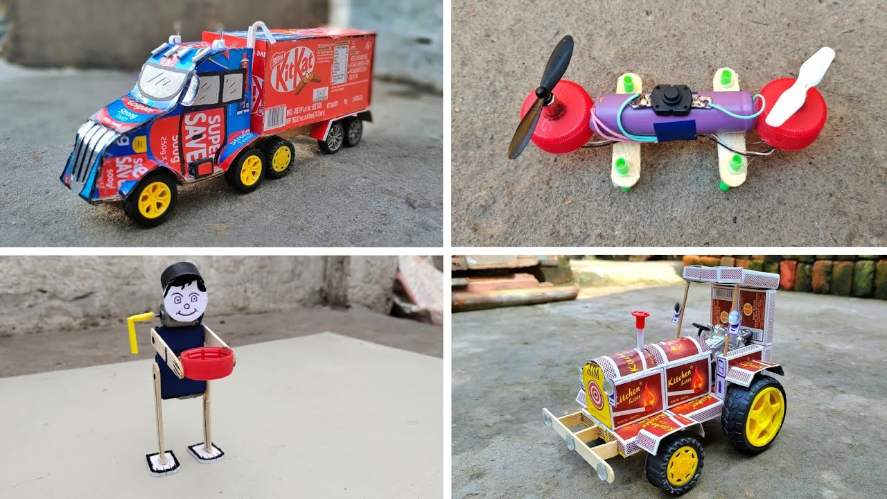 4 Awesome diy toys | Awesome diy toys ideas | Homemade inventions Dc ...