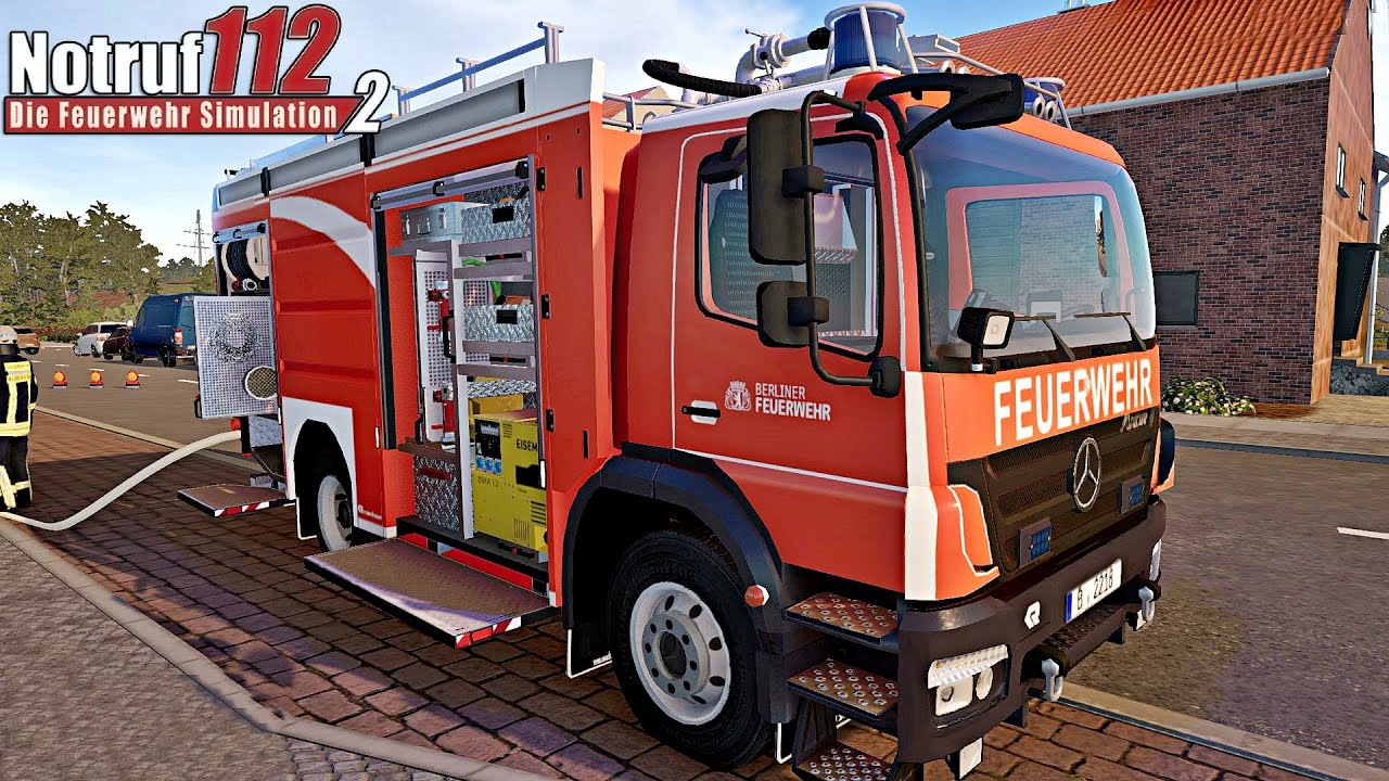 NOTRUF 2: Großer Brand 🔥 Berufsfeuerwehr Berlin mit TLF im Einsatz ...