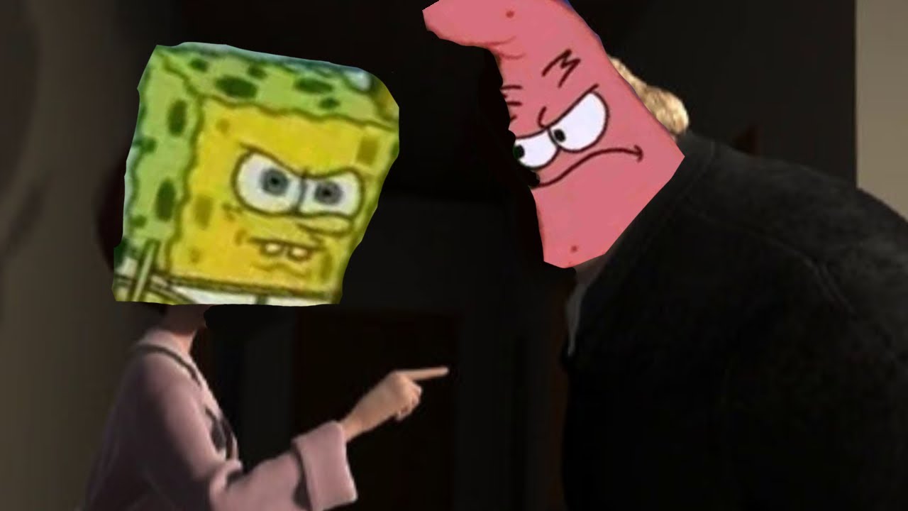 SpongeBob and Patrick Argue(Incredibles Bob and Helen Argue scene with ...