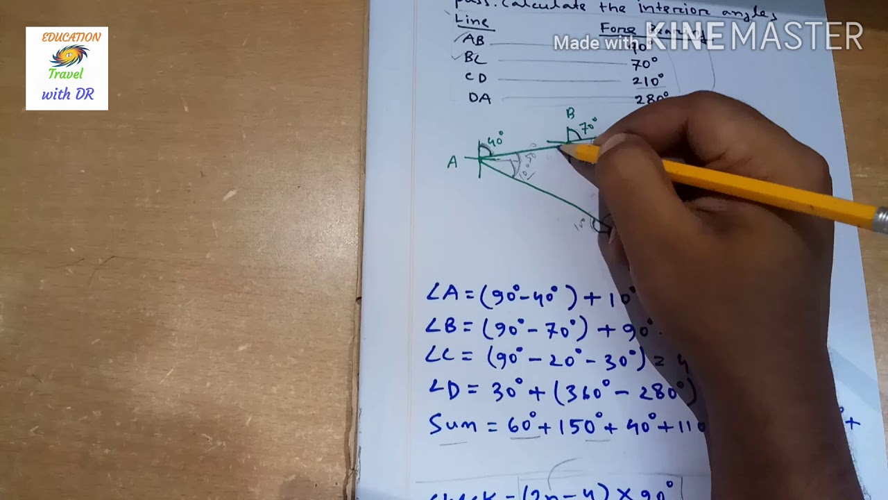 Surveying||part-1||traverse survey ||problem solution ||how to ...