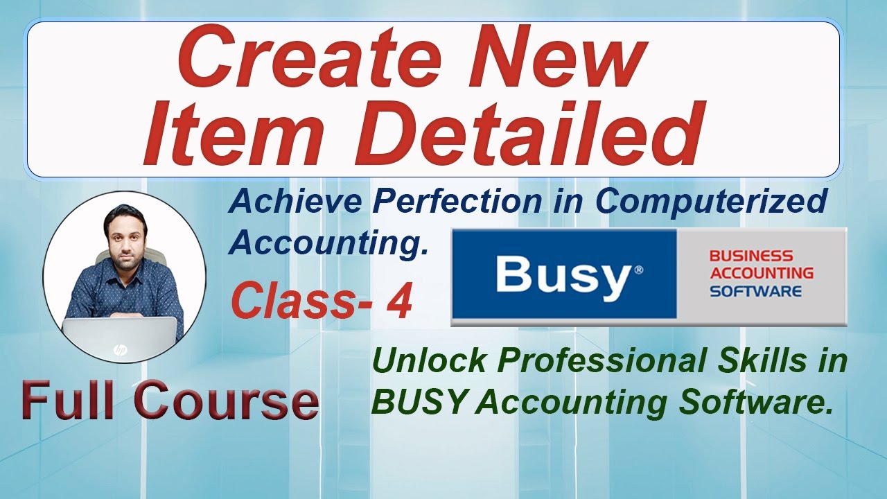 How To Create Item Master In Busy Software | Item Master In Busy - YouTube