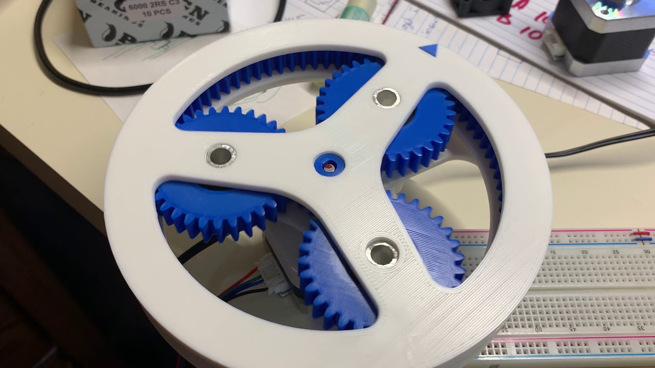 Planetary Gears stationary ring gear - moving carrier - YouTube