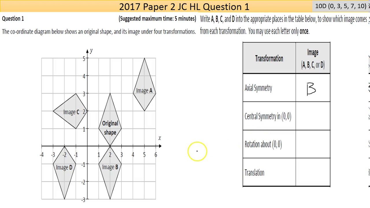 Maths screencast 2017 Paper 2 JC HL Question 1 - YouTube