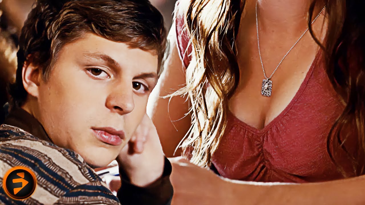 Michael Cera's Embarrassing Chest Stare Scene | SUPERBAD - YouTube