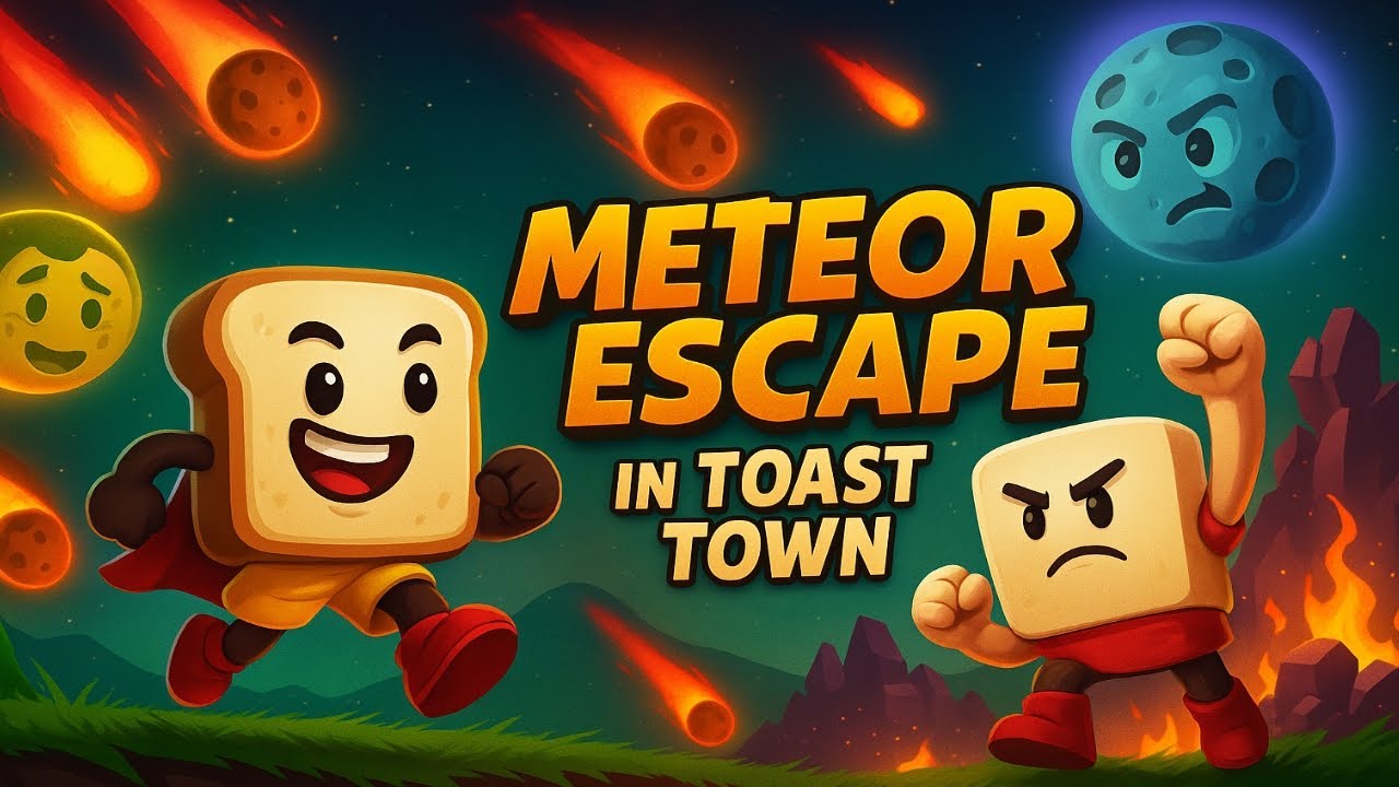 Meteor Escape In Toast Town Game | RKM Gaming | Intense Action and Survival | Level 3 - YouTube