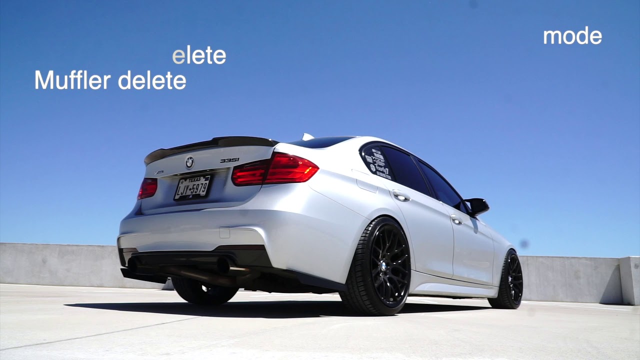 Straight piped BMW F30 (n55) - YouTube