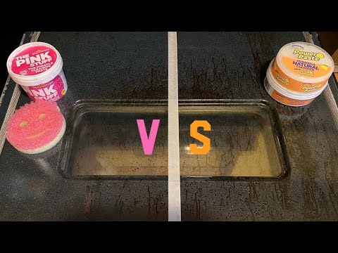 ASMR Scrub Daddy Paste VS Pink Stuff - Scrubbing and scratching sounds #asmr #scrubdaddy #cleaning