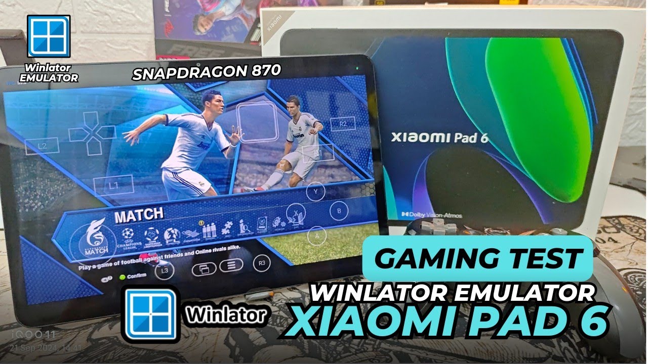 AMAZING..!!! GAMING TEST XIAOMI PAD 6 PES 2013 On Winlator android ...