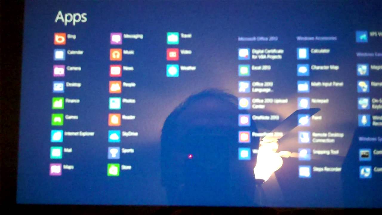 What swiping motions do on the Microsoft Surface Tablet - YouTube