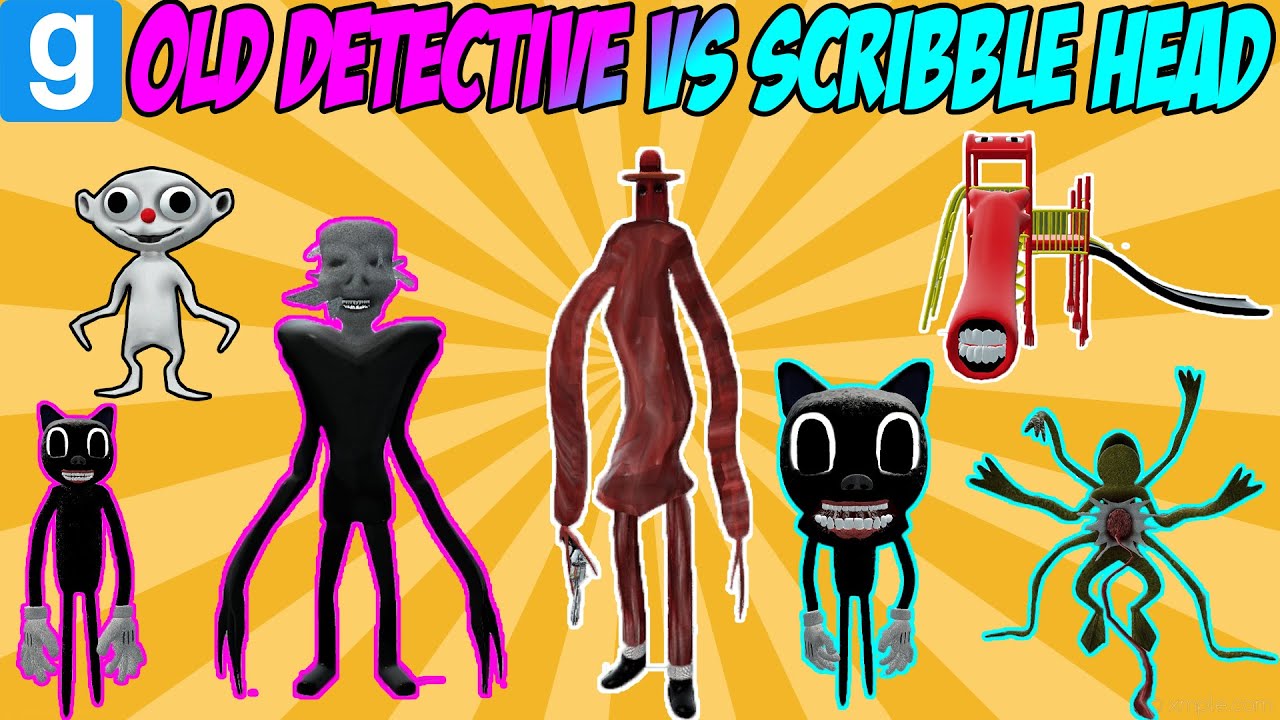 OLD DETECTIVE vs. SCRIBBLE HEAD! - Garry's Mod Sandbox - YouTube