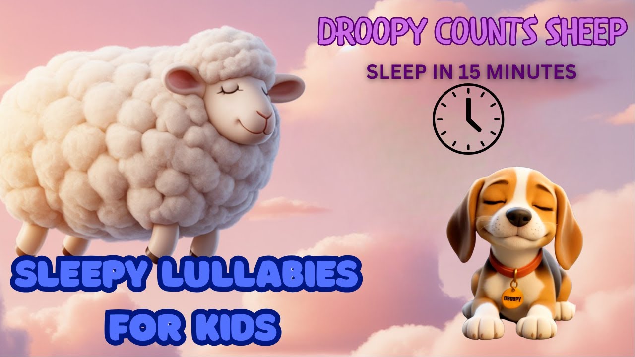 Droopy Counts Sheep 🐑| Sing Along with Lyrics | Gentle Bedtime Animation for Kids #cocomelon # ...