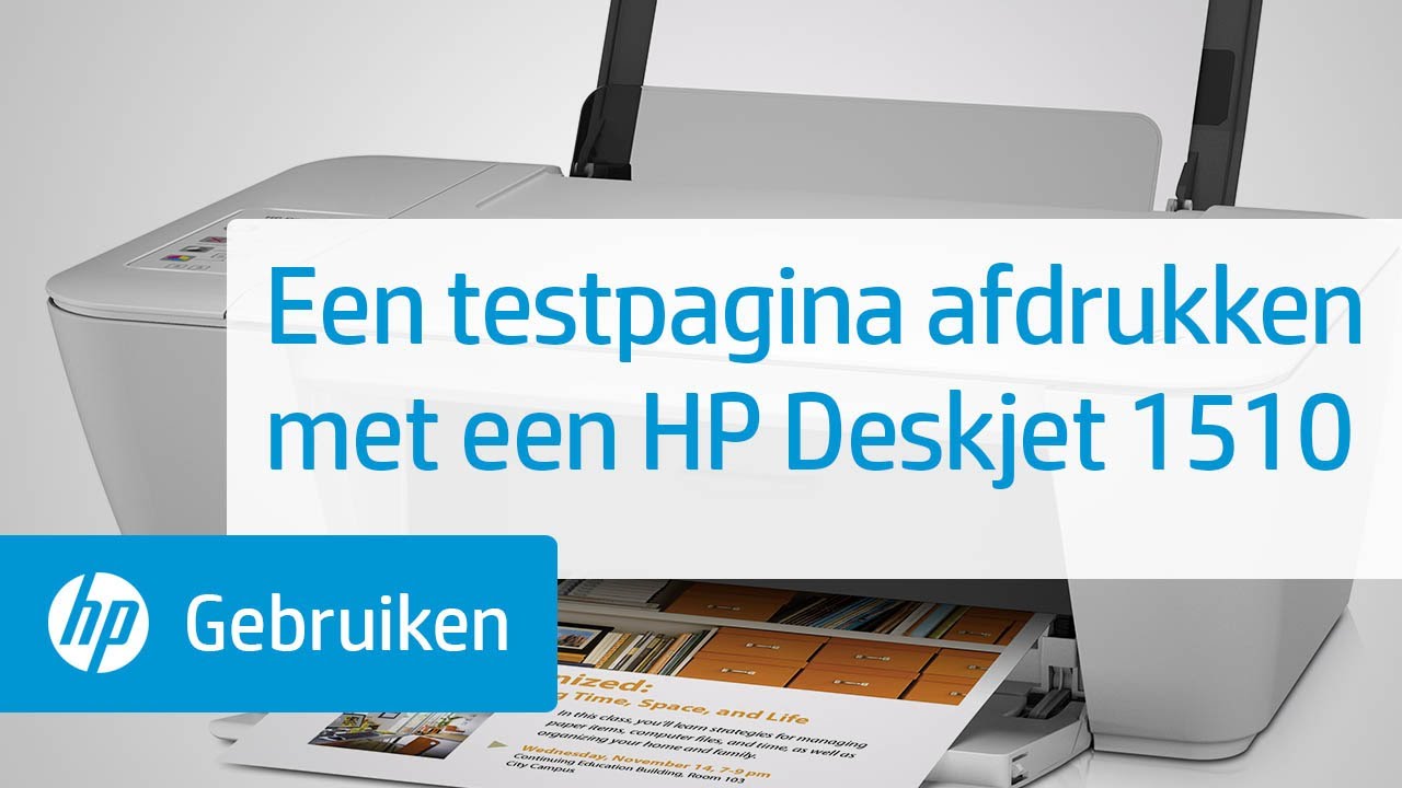 Een testpagina afdrukken met een HP Deskjet 1510 - YouTube