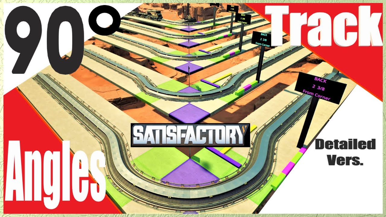 Satisfactory: Perfect 90 Degree Tracks & Straight Railways (Detailed ...