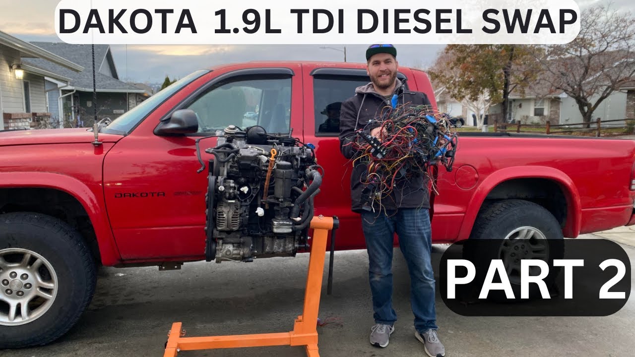 Dodge Dakota Diesel Swap Part 2 - YouTube
