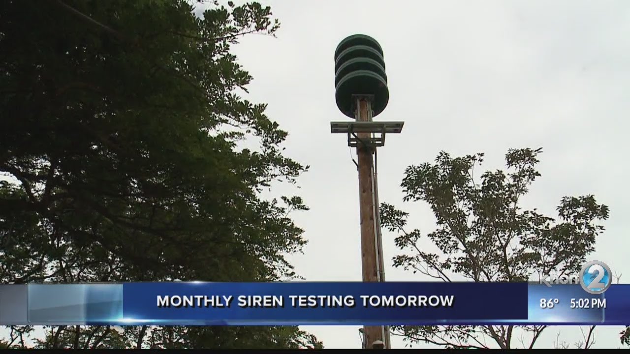 Monthly siren and emergency alert system test set for Sept. 4 - YouTube